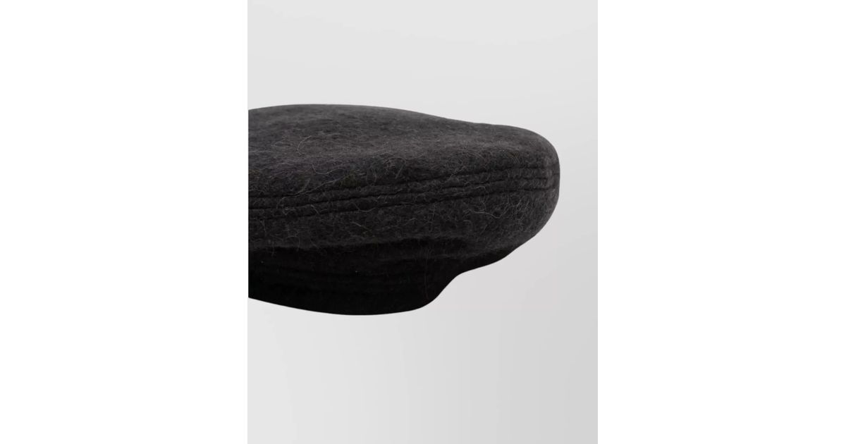 Lemaire Large Flat Crown Beret With Soft Texture in Black | Lyst UK