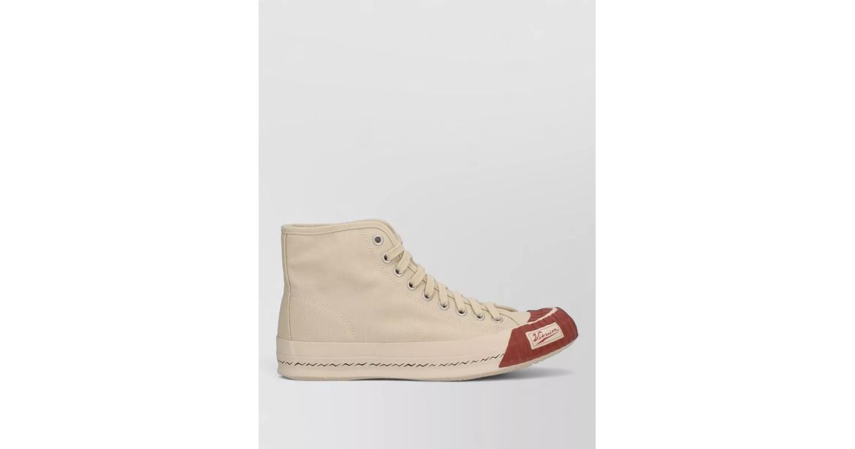Visvim Cotton High-Top Sneakers in Natural for Men | Lyst UK