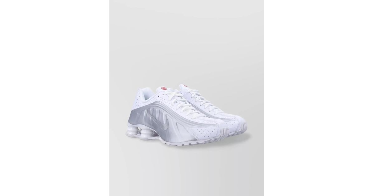 Nike R4 Shox Sneakers With Mesh Upper And Perforated Design in White ...