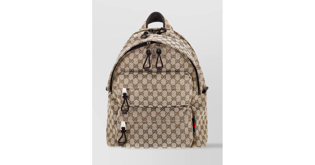 Gucci Straps Adjustables Front Zip Pocket Top Handle in Natural for Men ...