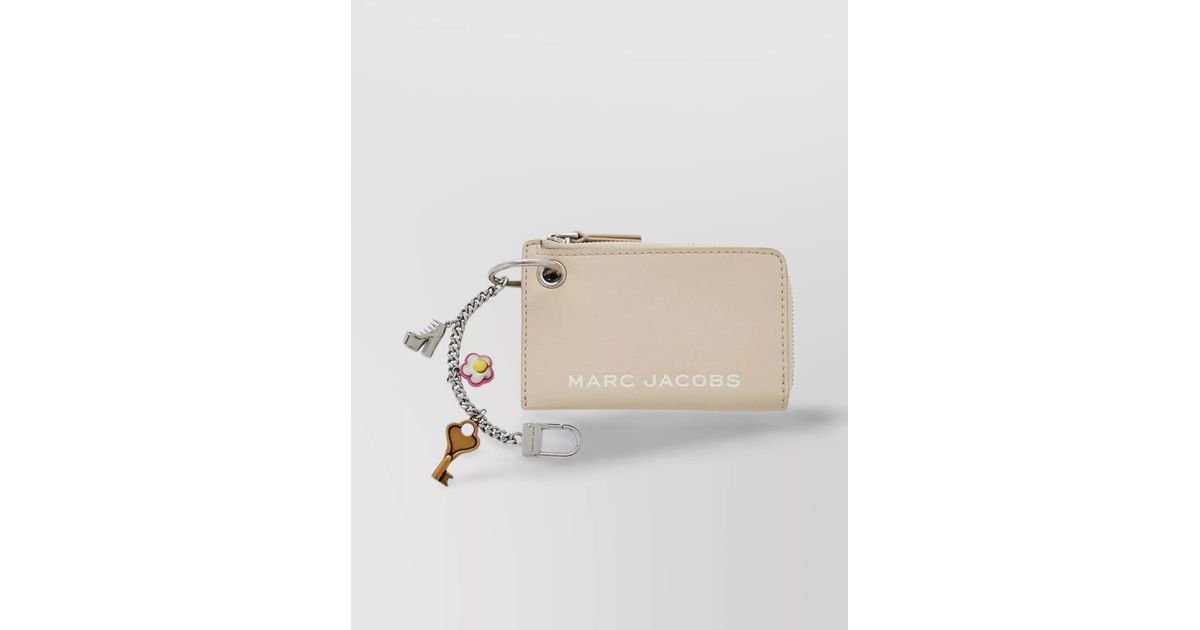 Marc Jacobs Wallet With Zipper And Pendant in Natural | Lyst UK