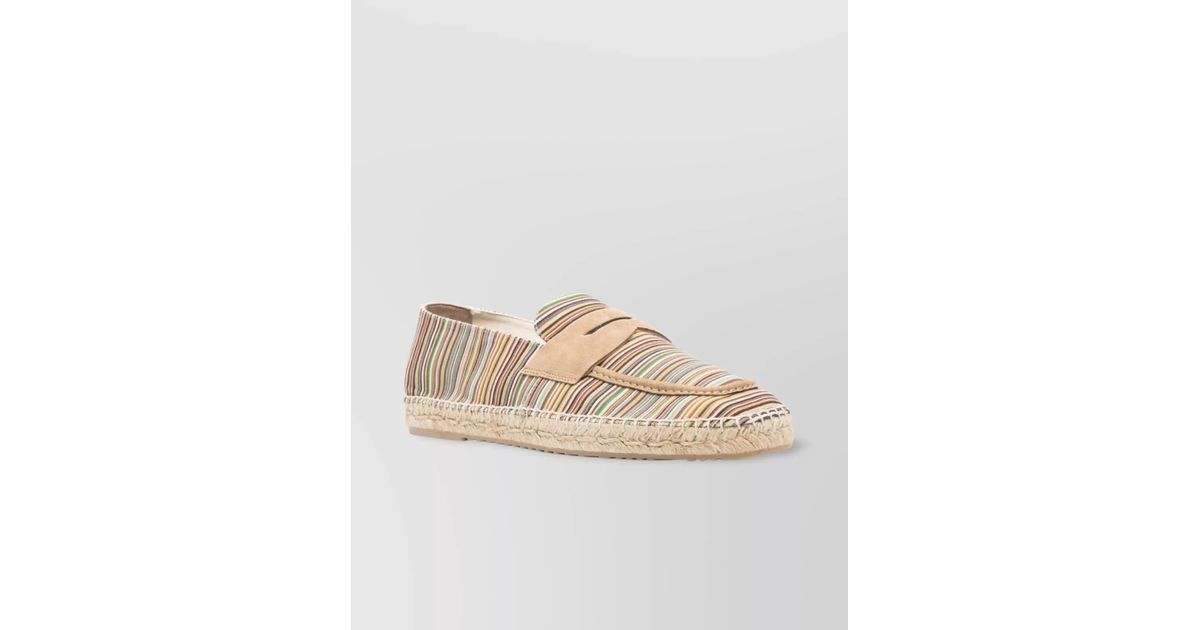Paul Smith Alvarez Loafers With Square Toe And Espadrille Sole in ...