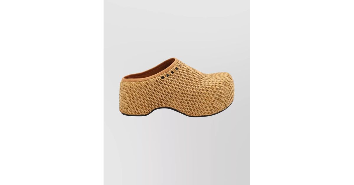 Marni Stylish Mules With Open Back And Platform in Natural | Lyst UK