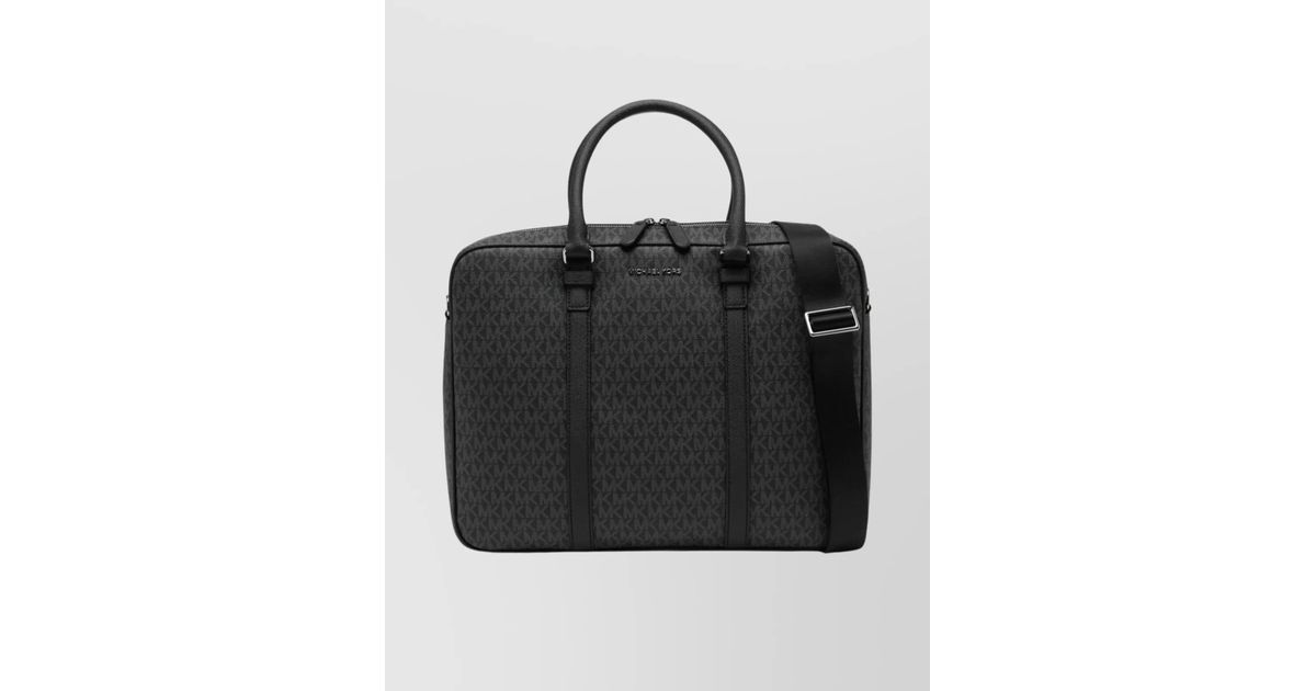 Michael Kors Logo Briefcase With Detachable Shoulder Strap in Black for ...