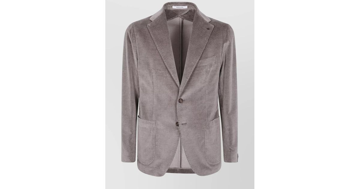 Tagliatore Structured Jacket With Notch Lapel in Brown for Men | Lyst UK