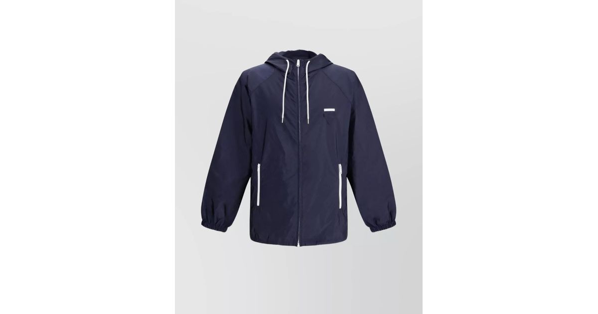 Prada Functional Re-Nylon Hooded Jacket in Blue for Men | Lyst UK