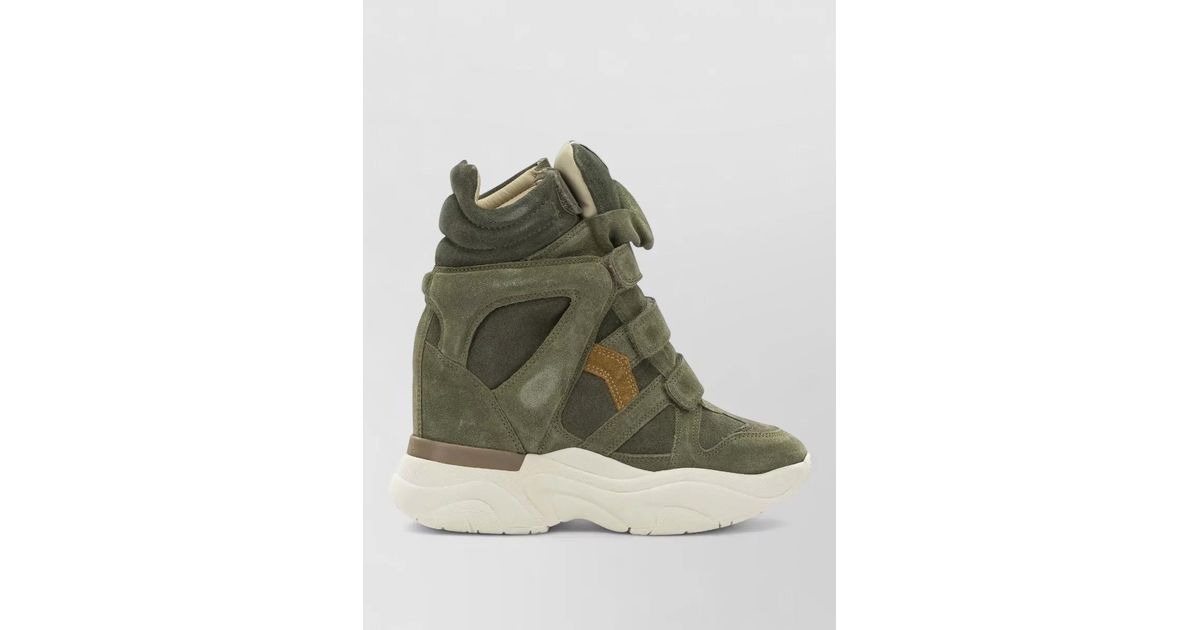 Isabel Marant Balskee High Top Sneakers Chunky Sole in Green | Lyst