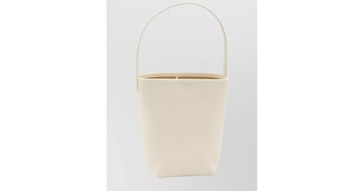 The Row Small Tote Bag Flat Handle in White | Lyst