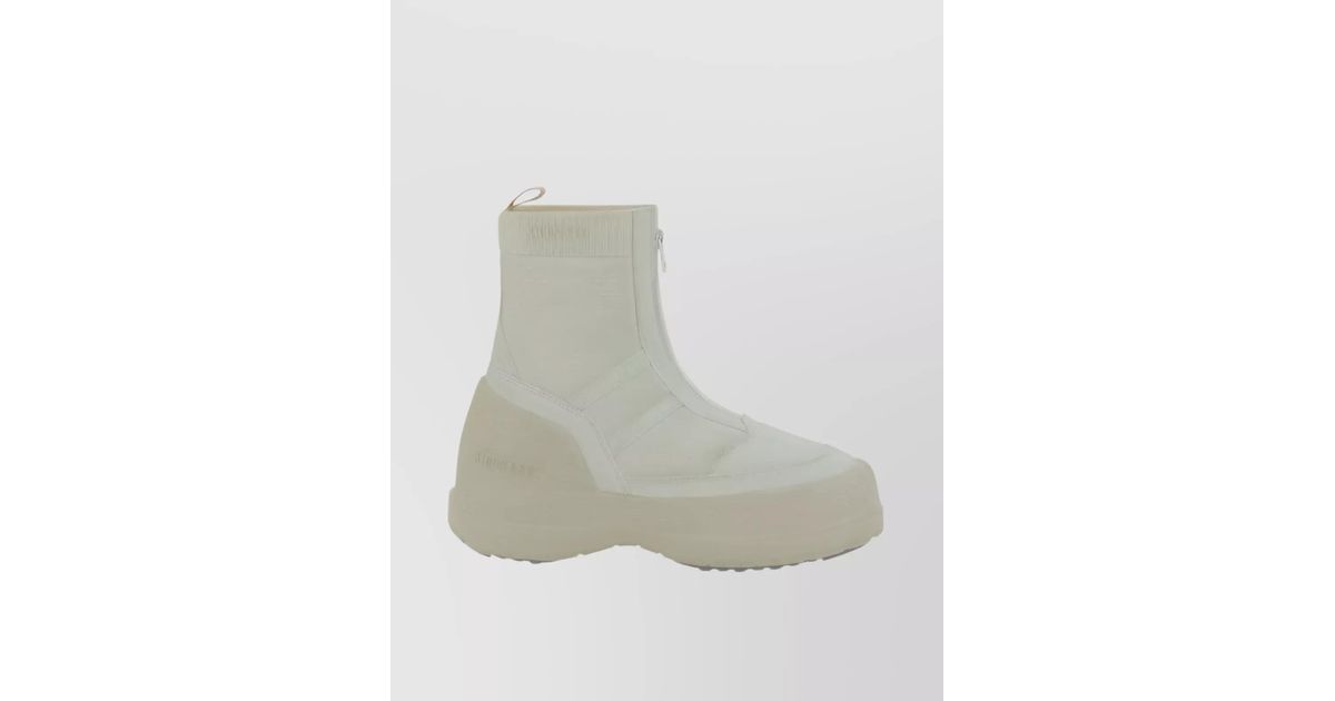 Moon Boot Quilted Luna Ankle Boots With Platform Sole in Gray | Lyst