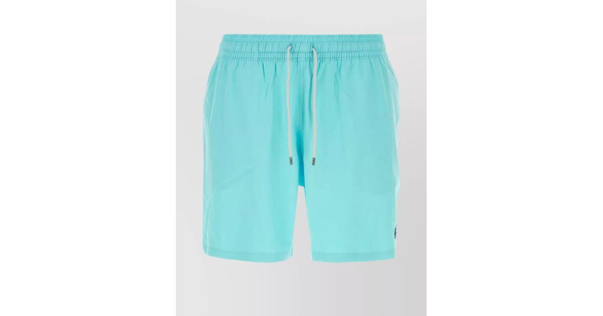 Polo Ralph Lauren Waistband Swim Trunks With Back Pocket in Blue for ...