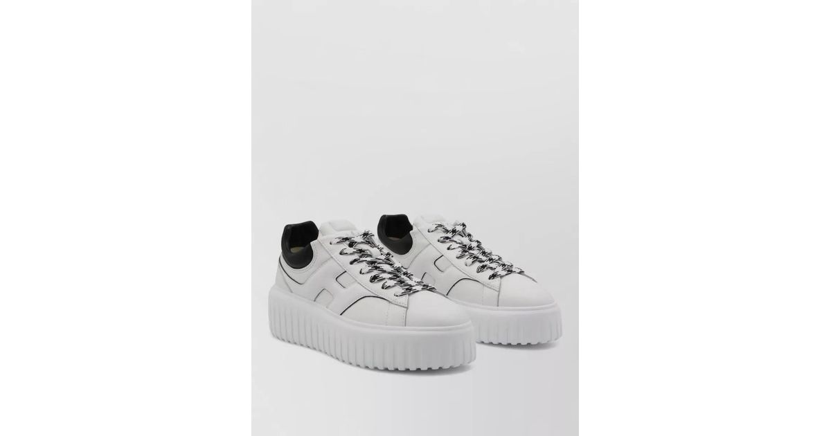 Hogan Platform Sneakers Featuring Textured Outsole in Grey | Lyst UK