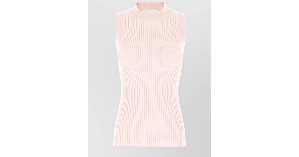 Sportmax Cotton Tank Top in Pink | Lyst UK