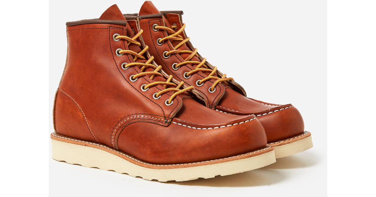 Red Wing 6 Inch Moc Toe Boot in Red for Men | Lyst