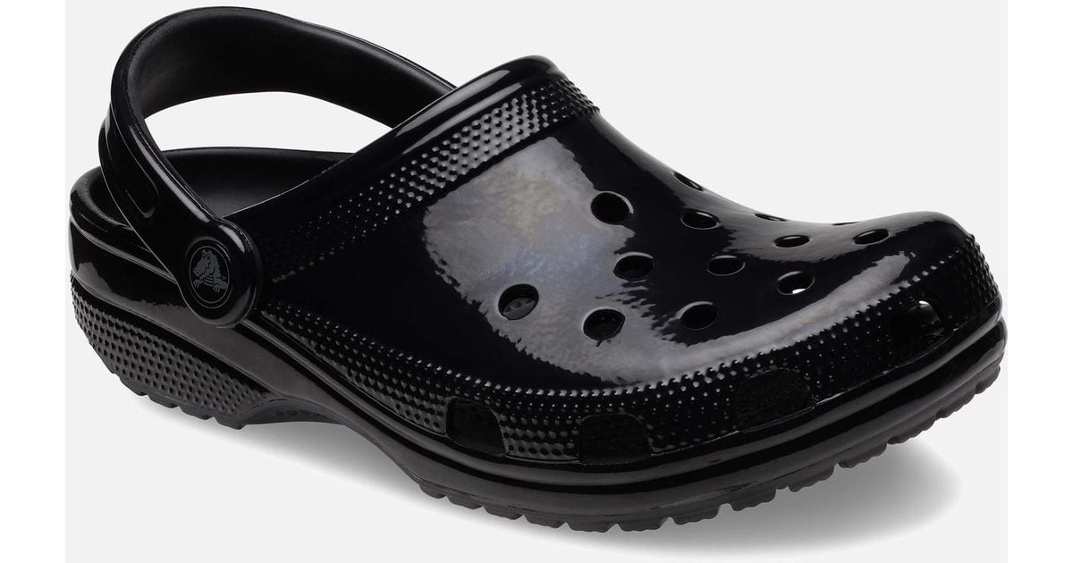 Crocs™ High-Shine Classic Clogs in Black | Lyst UK
