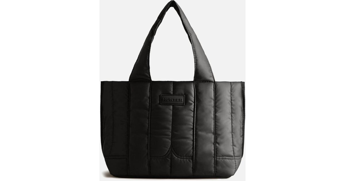 HUNTER Intrepid Puffer Quilted Shell Tote Bag in Black | Lyst