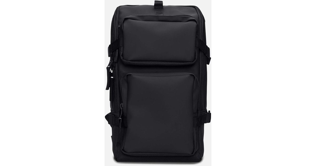 Rains Trail Matte-shell Cargo Backpack in Black for Men | Lyst