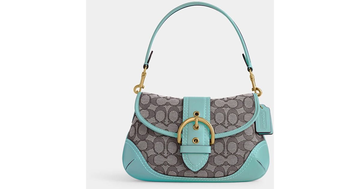 COACH Signature Jacquard Soho Bag in Blue | Lyst Canada