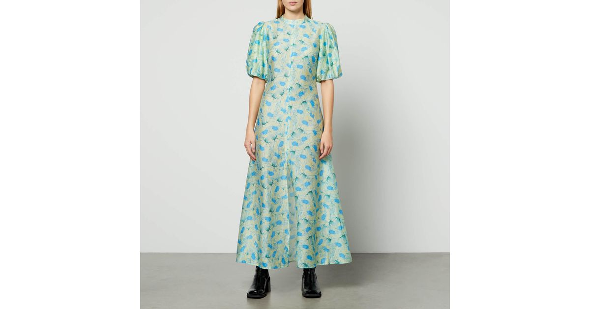 Résumé Orra A-Line Satin Dress in Green | Lyst Australia