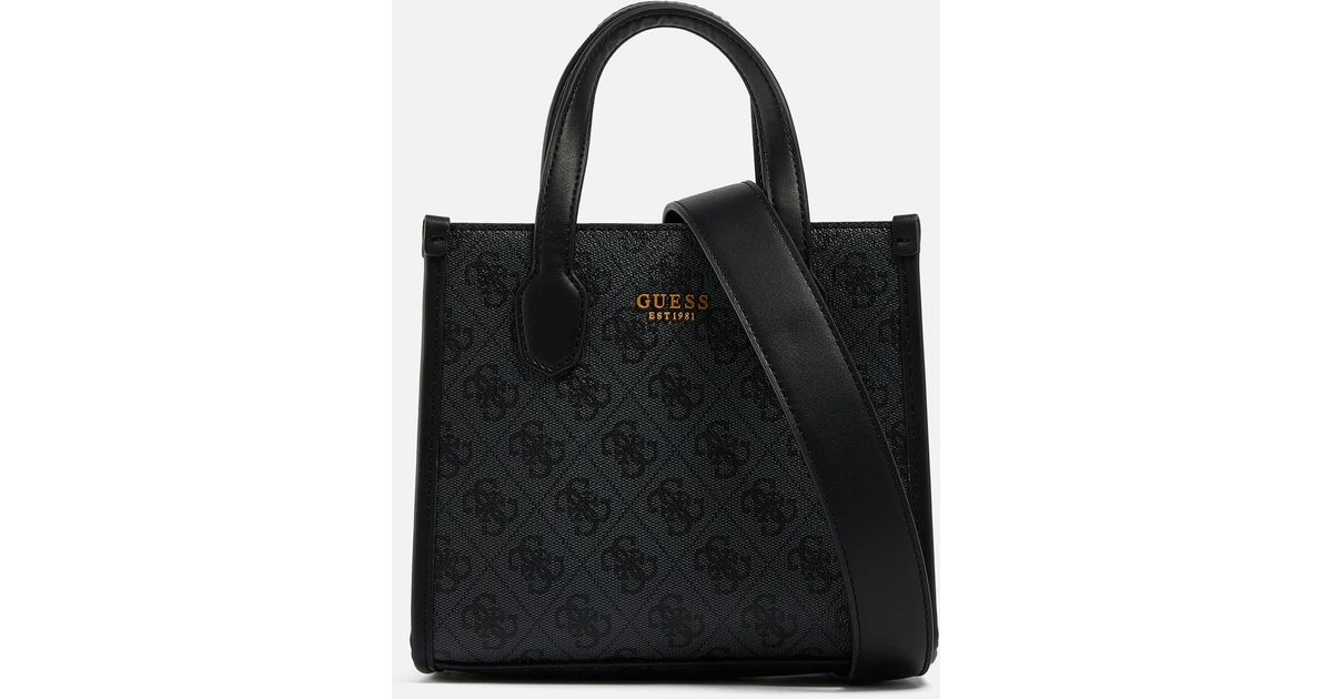 Guess Silvana Mini Faux Leather Bag in Black | Lyst Australia