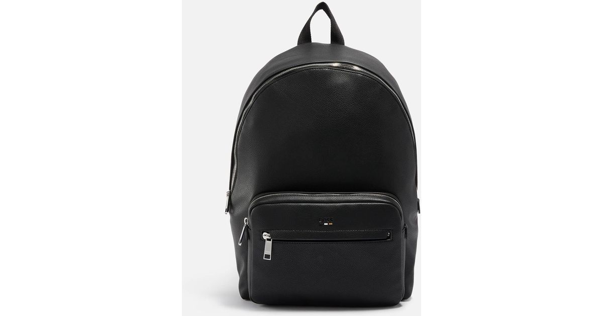 BOSS Ray Faux Leather Backpack in Black for Men | Lyst