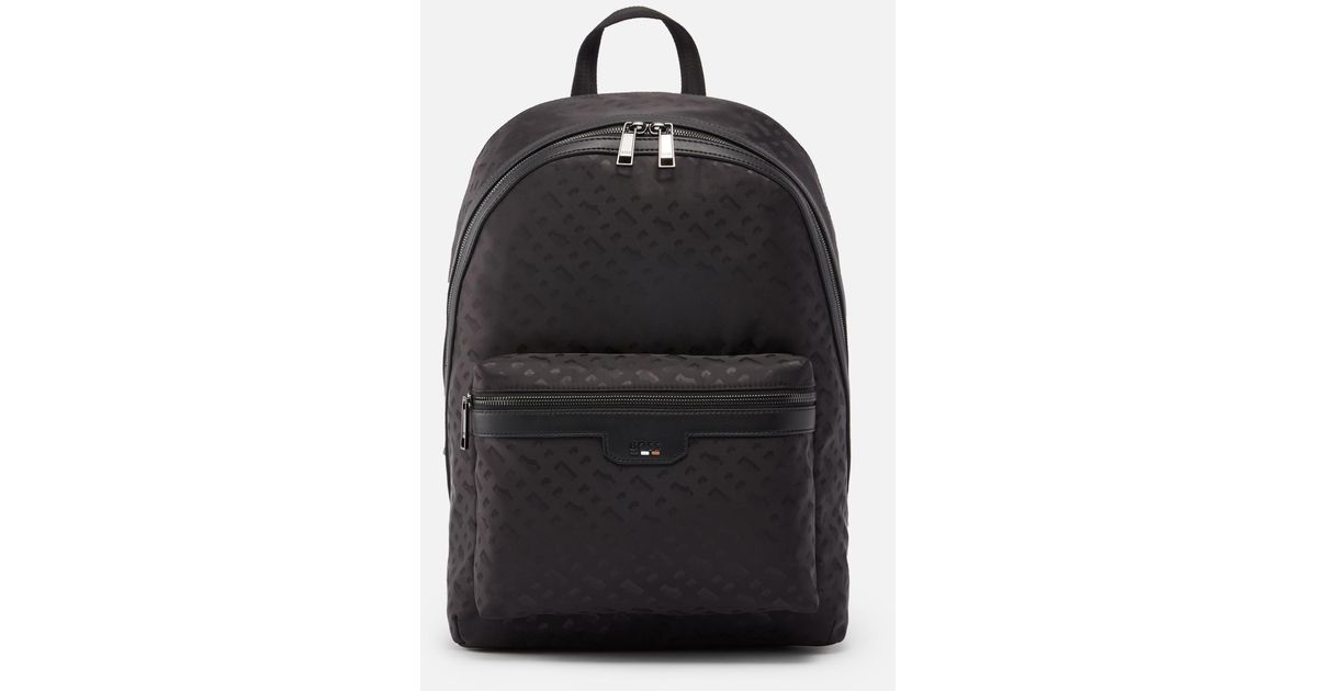 BOSS Trystan Recycled Shell Backpack in Black for Men | Lyst