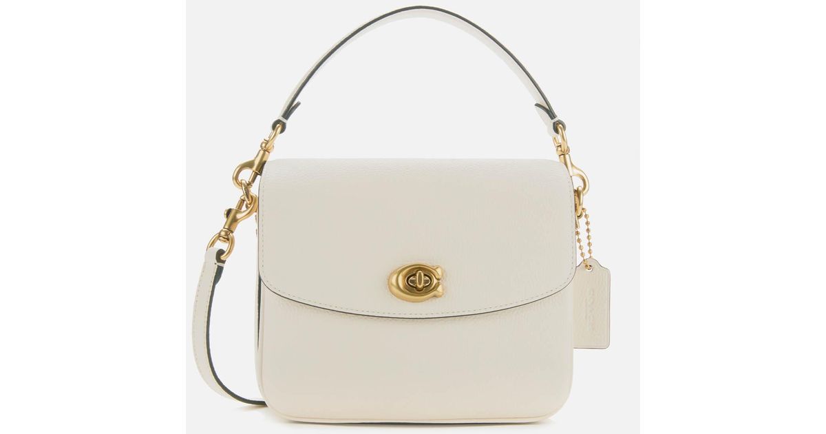 COACH Cassie 19 Pebble-grain Leather Crossbody Bag in Natural | Lyst UK