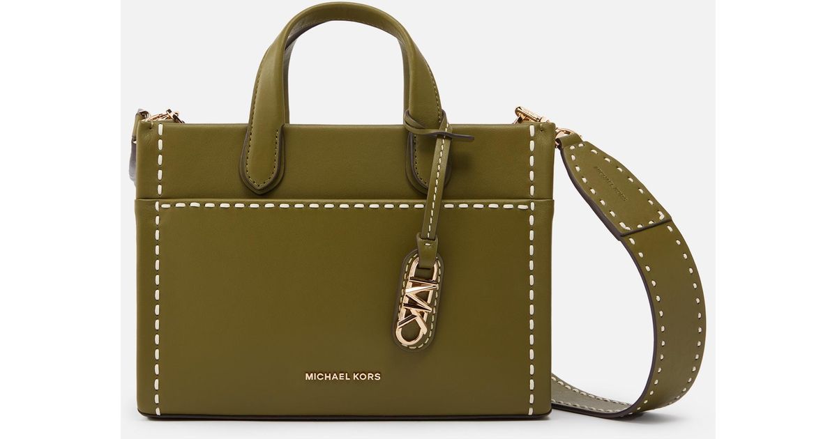 MICHAEL Michael Kors Gigi East West Leather Bag in Green | Lyst