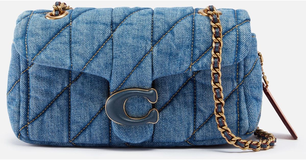 COACH Tabby 20 Quilted Denim Shoulder Bag in Blue | Lyst UK