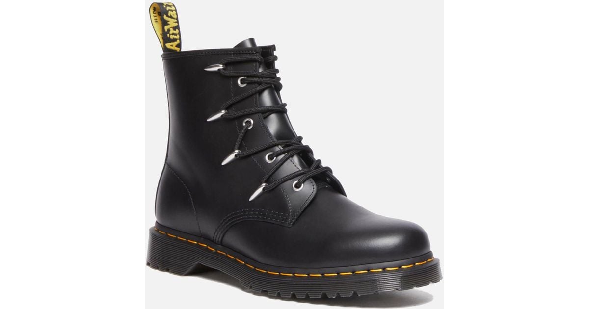 Dr. Martens 1460 Alien Hardware Leather Lace Up Boots in Black | Lyst UK