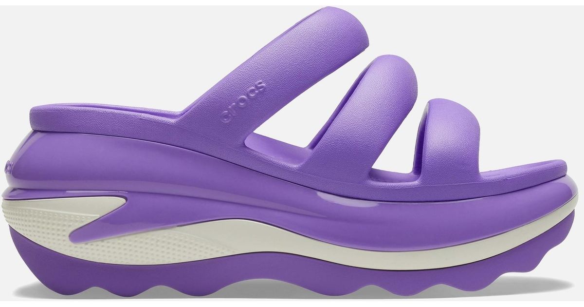 Crocs™ Mega Crush Triple Strap Sandals in Purple | Lyst