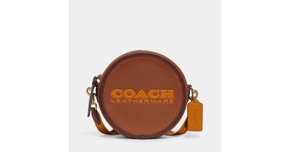 COACH Colorblock Kia Circle Bag in Brown | Lyst