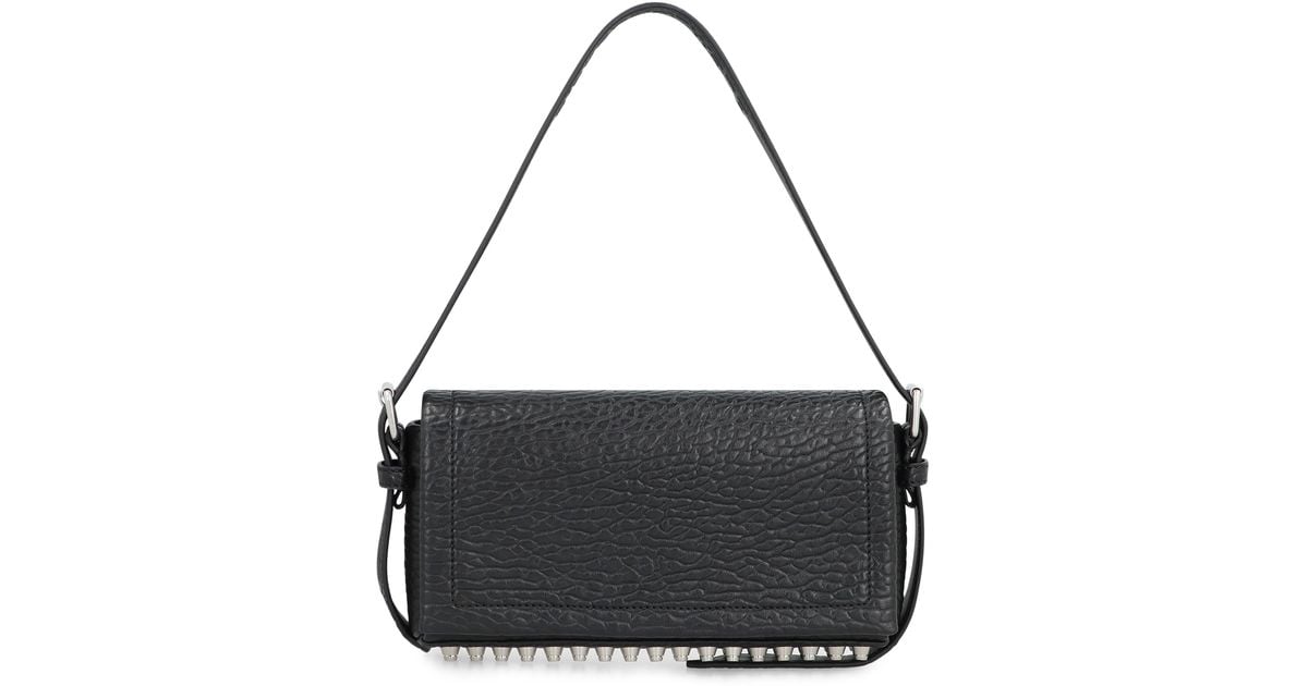 Alexander Wang Ricco Slim Leather Shoulder Bag in Black | Lyst