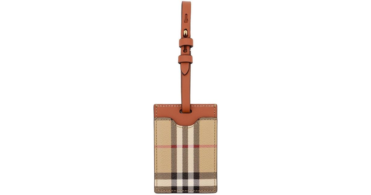 Burberry Luggage Tag in White | Lyst