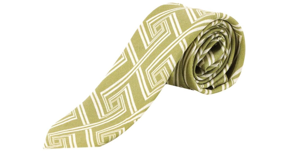 Nicky Linen Tie in Metallic for Men | Lyst