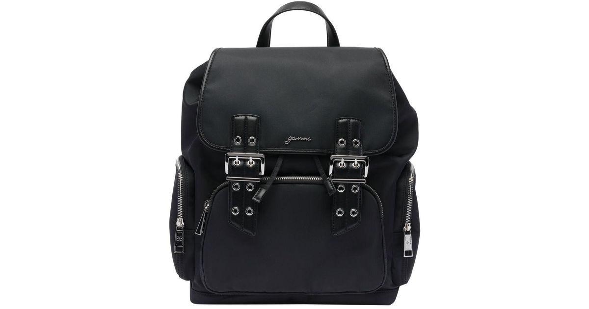 Ganni Backpack "Bucky" in Black | Lyst