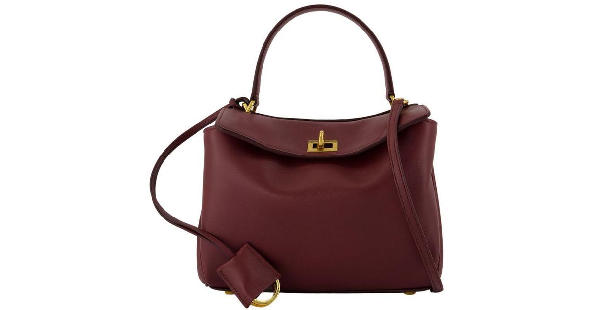 Balenciaga Rodeo Top Handle Mini Purse in Red | Lyst