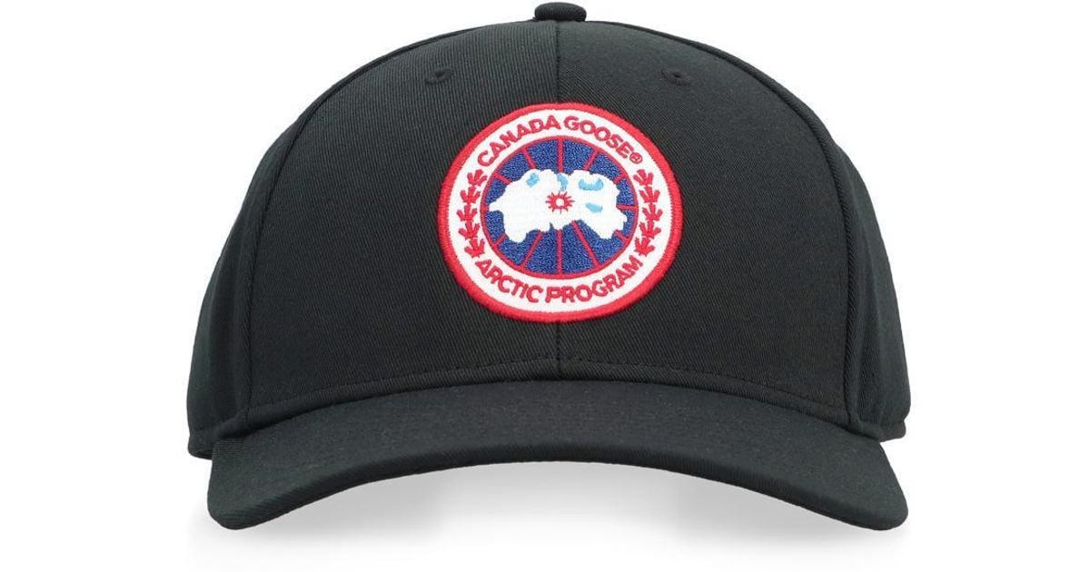 Canada Goose Arctic Disc Logo Baseball Cap in Black for Men | Lyst