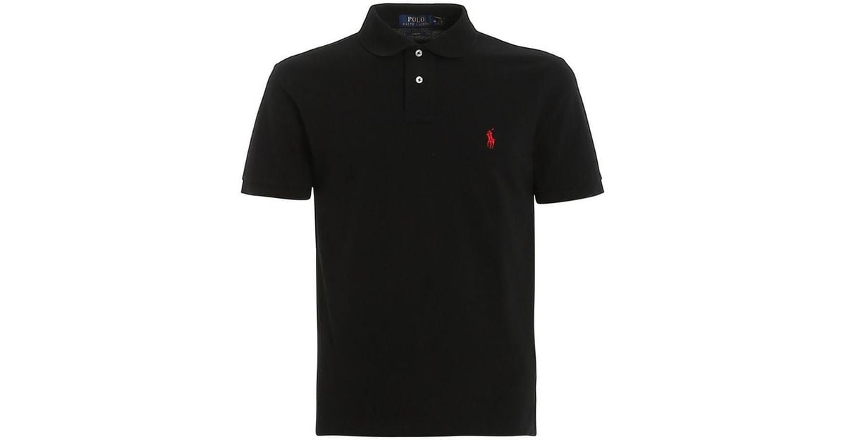 Polo Ralph Lauren Polos in Black for Men | Lyst