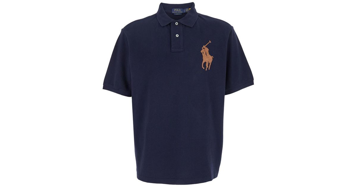 Polo Ralph Lauren Polo With Classic Collar And Maxi Pony Logo On The ...