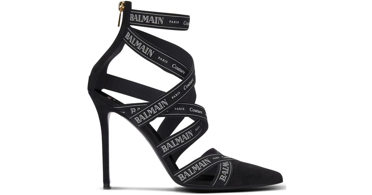 Balmain Sandals in Black | Lyst