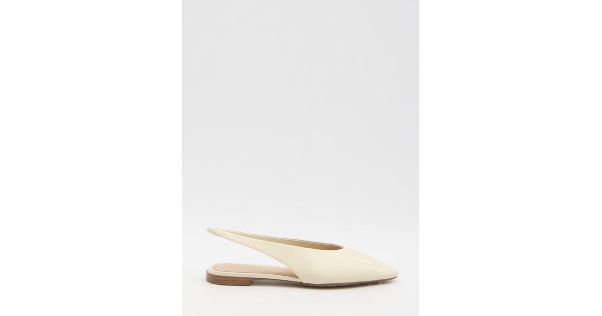 Bottega Veneta Sofia Slingback Ballerinas in Natural | Lyst