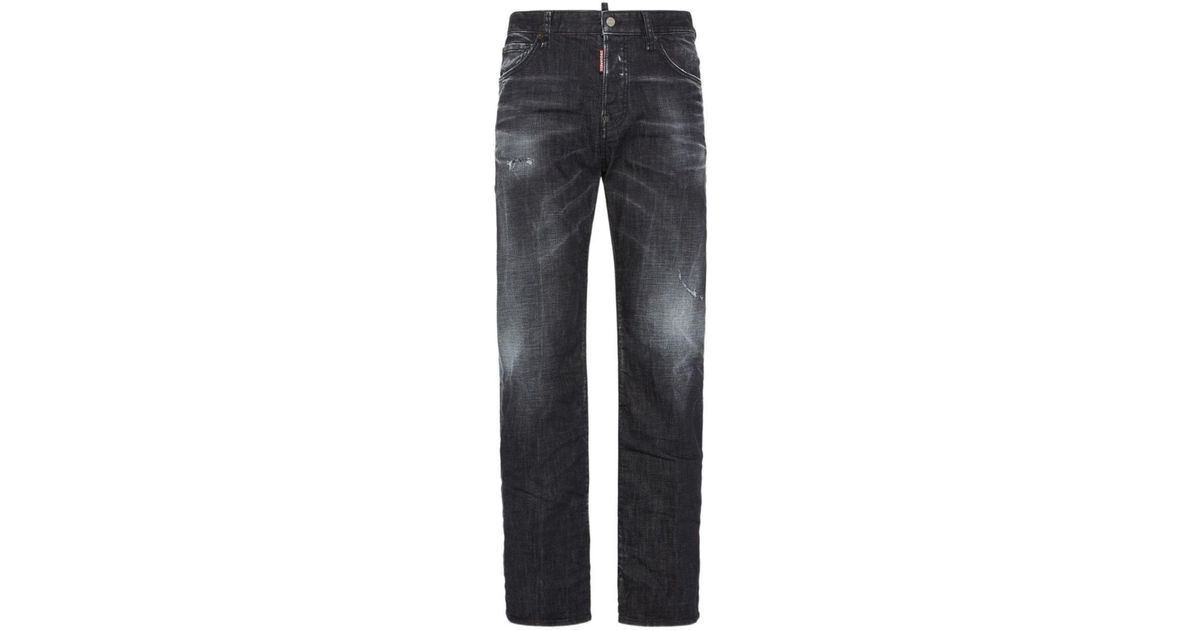 DSquared² Washed Straight Jeans in Blue for Men | Lyst