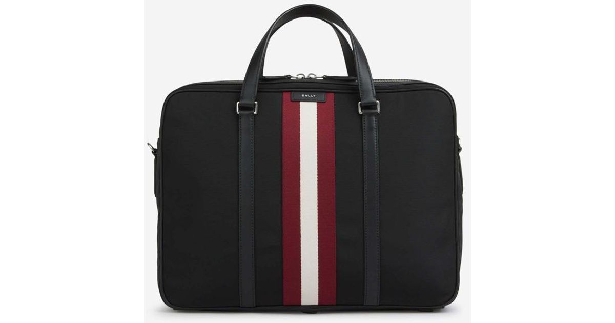 Bally Code Nylon Briefcase in Black for Men | Lyst