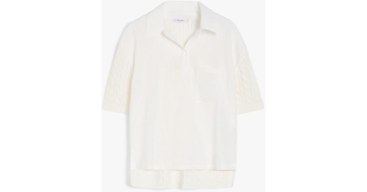 Max Mara "Pavidi" Polo Shirt in White | Lyst