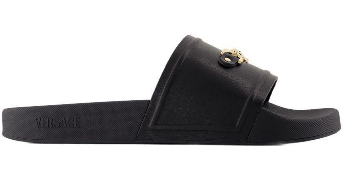 Versace Sandals in Black for Men | Lyst