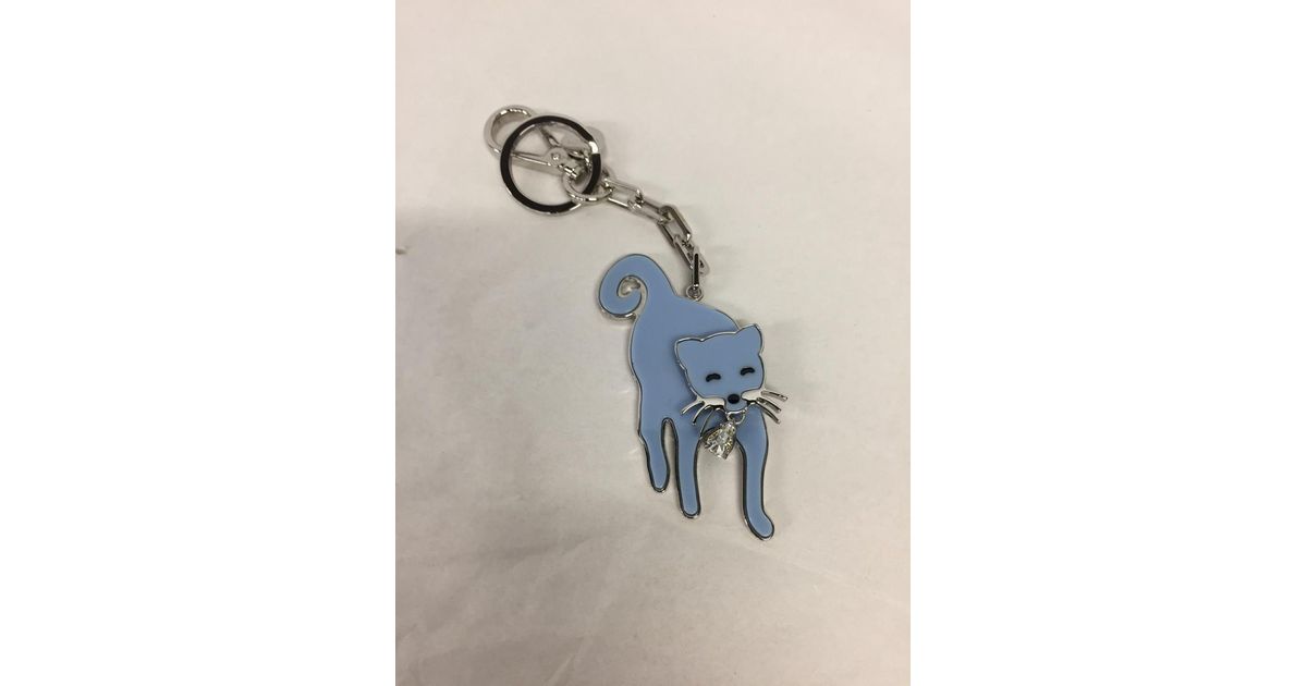 Miu Miu Metal Key-Holder in Blue | Lyst