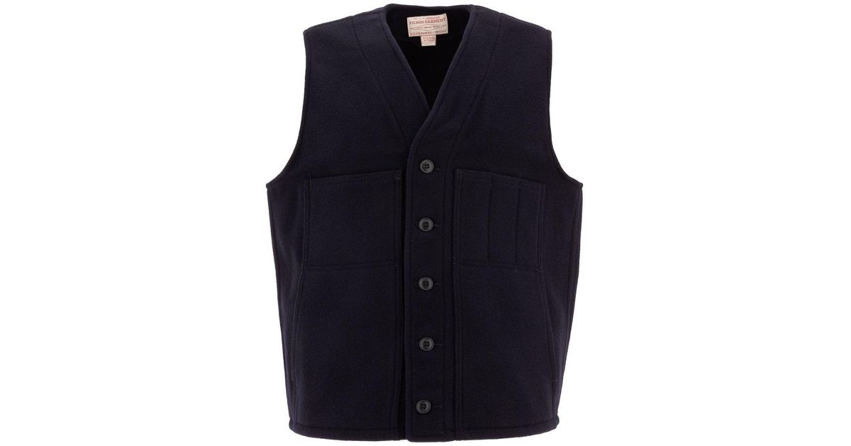 Filson "Mackinaw" Wool Vest in Blue for Men | Lyst