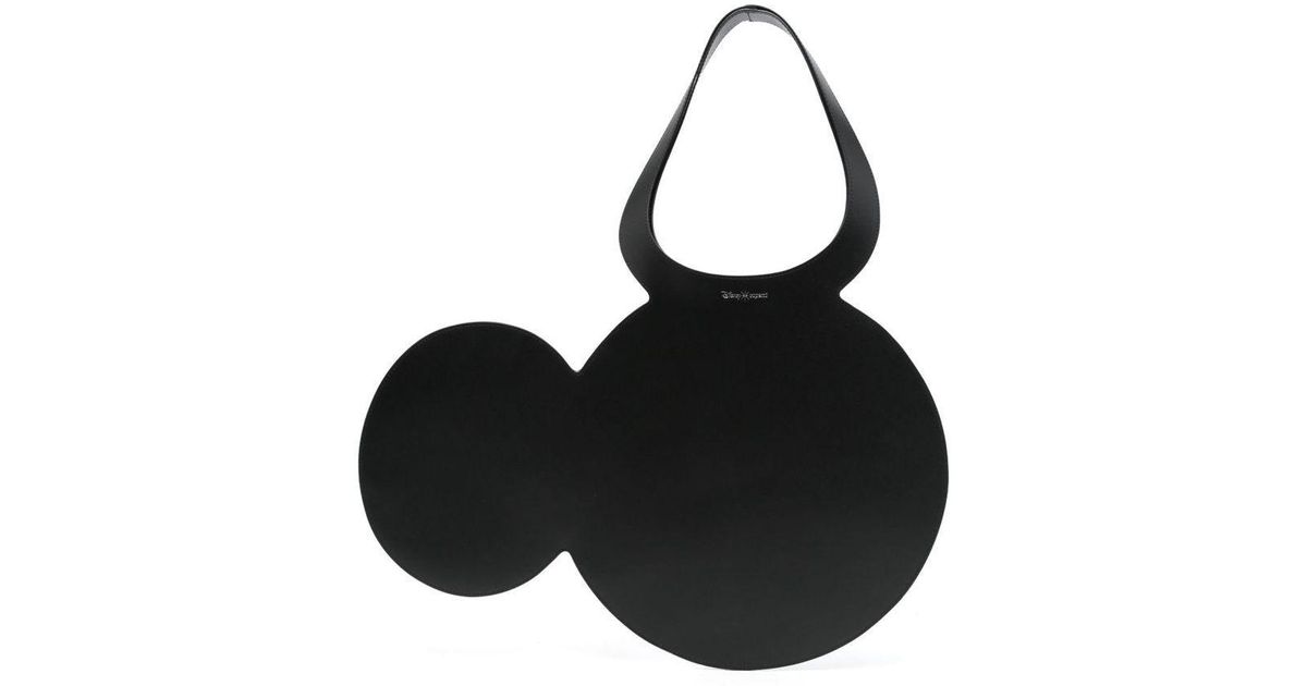 DISNEY X COPERNI Mickey Leather Tote Bag in Black | Lyst