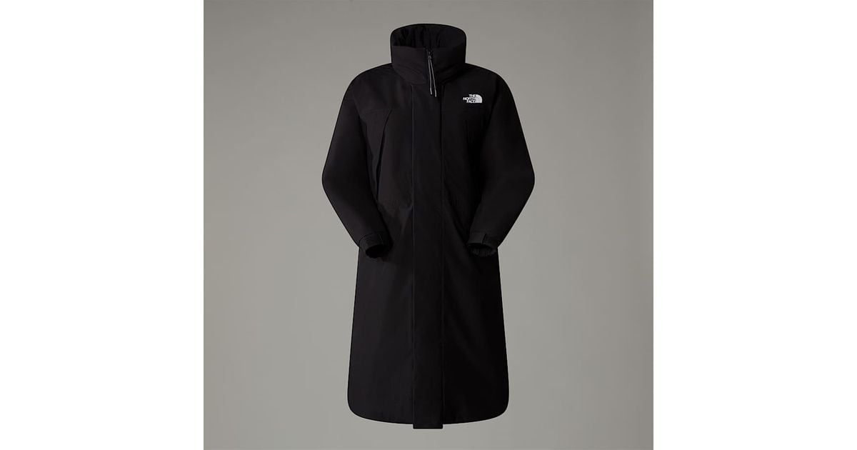 The North Face Padded Long Length Parka in Black | Lyst UK