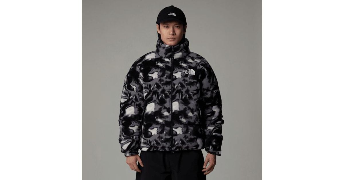 The North Face Polar Nuptse Jacket Tnf Liquid Print in Black for Men ...